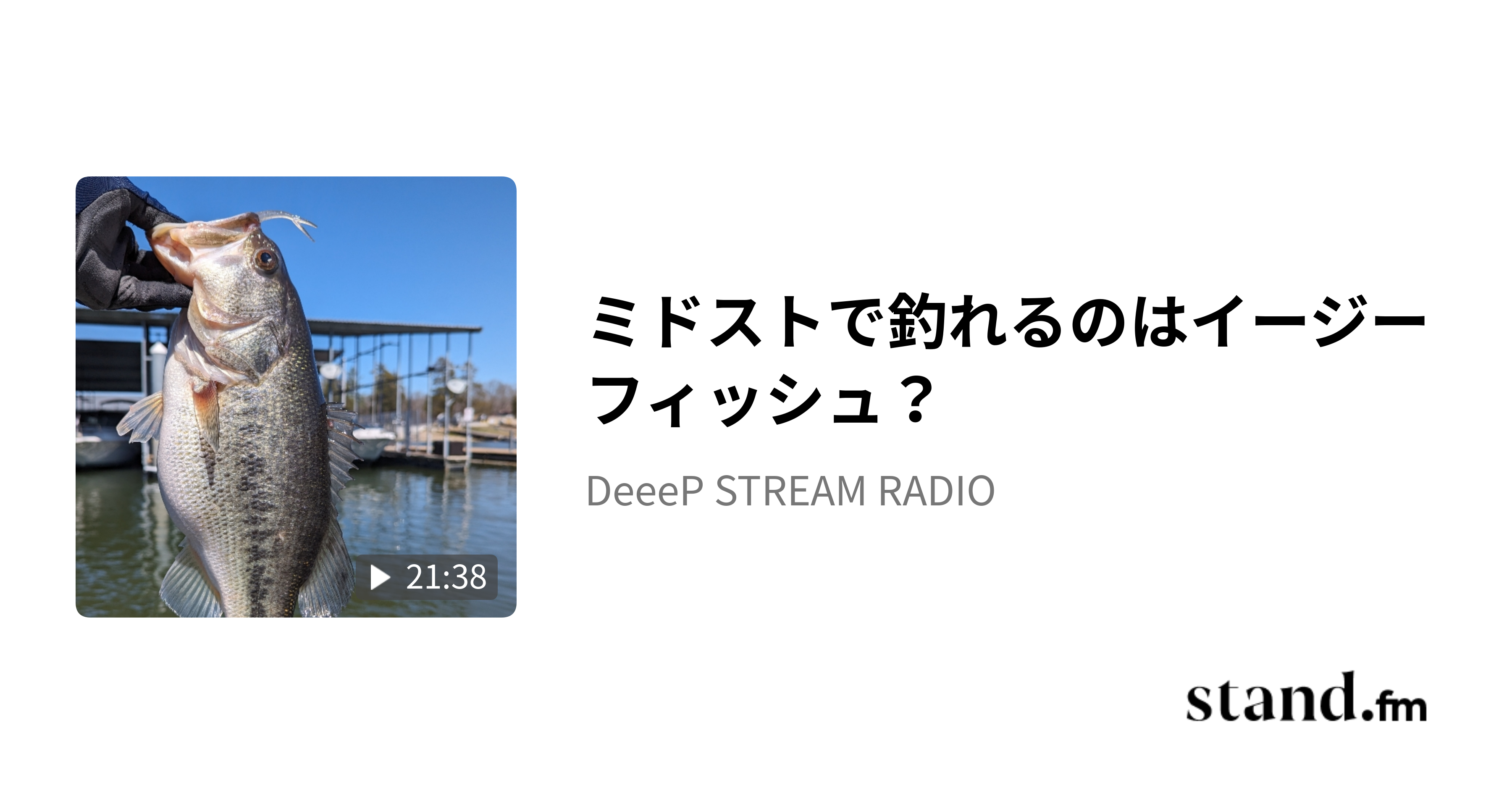 ミドストで釣れるのはイージーフィッシュ？ - DeeeP STREAM RADIO | stand.fm